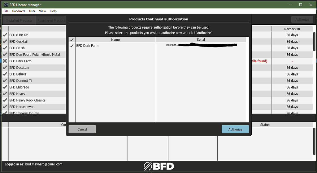 Dark Farm authorization issues - Bug Reports - BFD Forum